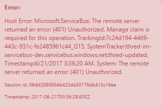 ServiceBus Trigger Requires SharedAccessKey With Manage Claim Issue Azure Azure