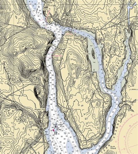 Bucksport Maine Nautical Chart Mixed Media By Sea Koast Pixels