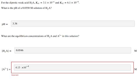 Solved For the diprotic weak acid H A 𝐾a and Chegg