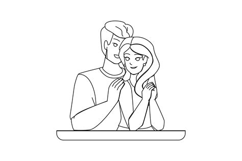Couple Romantic Vector Graphic By Sevvectors · Creative Fabrica