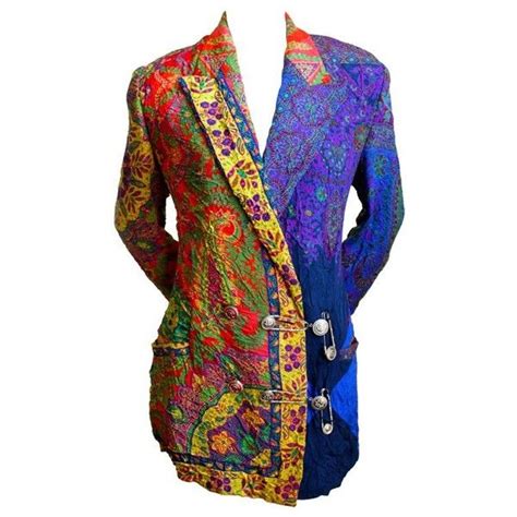 Rare Gianni Versace Couture Silk Safety Pin Jacket