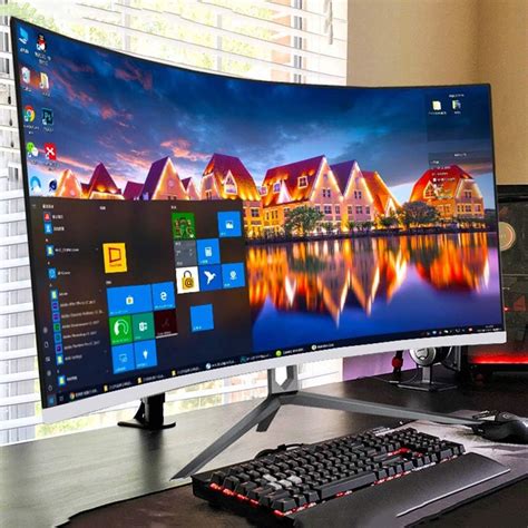 ALUK 32 Pouces Incurvé Grand Écran 2K Ordinateur De Bureau LCD 75HZ
