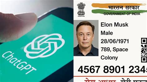 பார்க்க அப்படியே ஒரிஜினல் மாதிரி எலான் மஸ்கிற்கு ஆதார் கார்டை