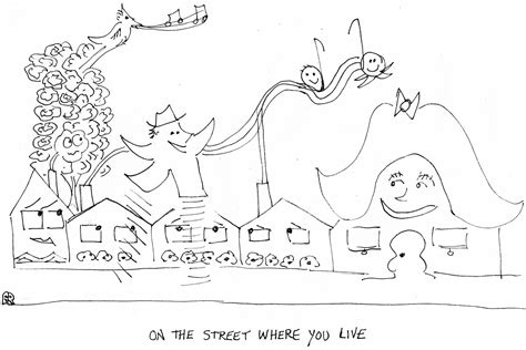 On The Street Where You Live Song Cartoons