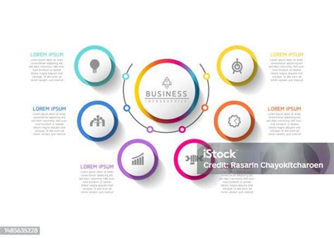 벡터 비즈니스 프리젠 테이션 연결 단계 인포 그래픽 템플릿 계획에 대한 스톡 벡터 아트 및 기타 이미지 계획 타임라인 6 Istock
