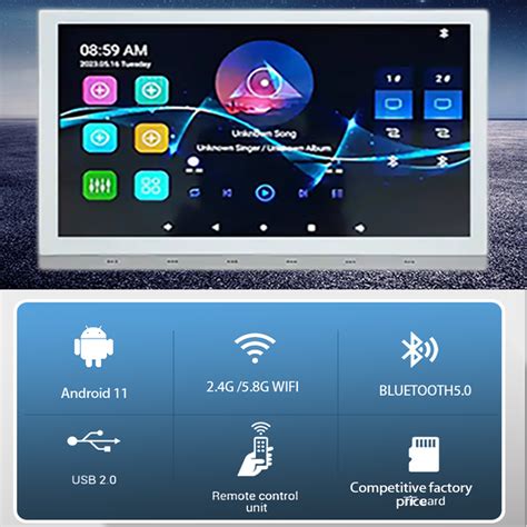 Smart Wall Mounted Stereo Amplifier 10 Inch 30w 2 Zones Control