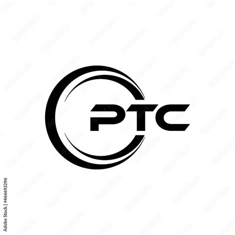Ptc Letter Logo Design With White Background In Illustrator Vector