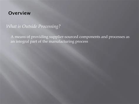 Oracle Manufacturing Outside Processing Ebs Pptx