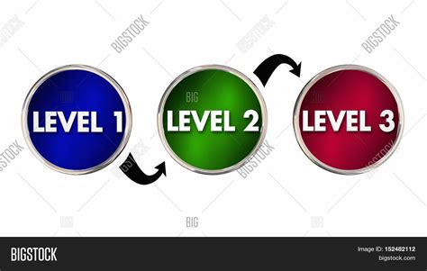 Levels 1 2 3 One Two Image And Photo Free Trial Bigstock
