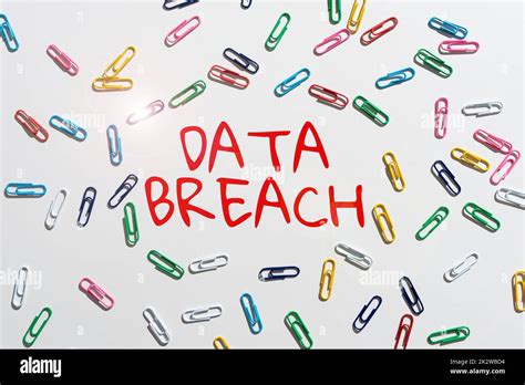 Text Showing Inspiration Data Breach Word For Security Incident Where