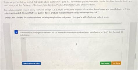 Solved These Are Queries That Use The Full Red Cat Database