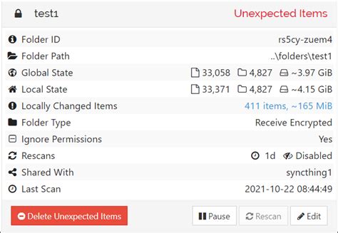 Failed Items And Access Is Denied In A Receive Encrypted Folder Support Syncthing