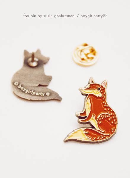 Red Fox Enamel Pin By Susie Ghahremani Enamel