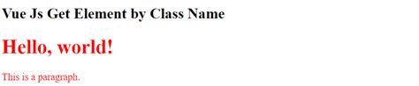 Vue Js Get Element By Class Name Javascript Example