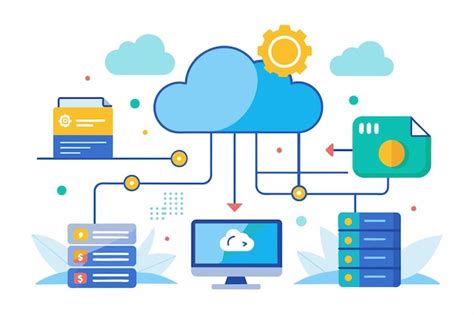 premium vector a visual representation of a cloud storage data