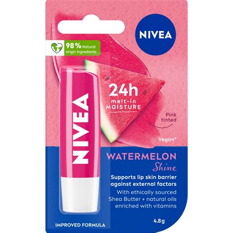 Nivea Watermelon Shine Lip Balm 4 8g Big W