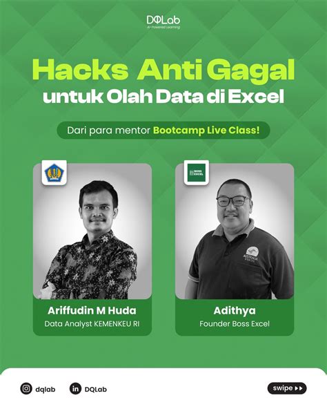 Dqlab On Linkedin Hacks Olahdata Excel Microsoft Mentor Bootcamp Onlinecourse