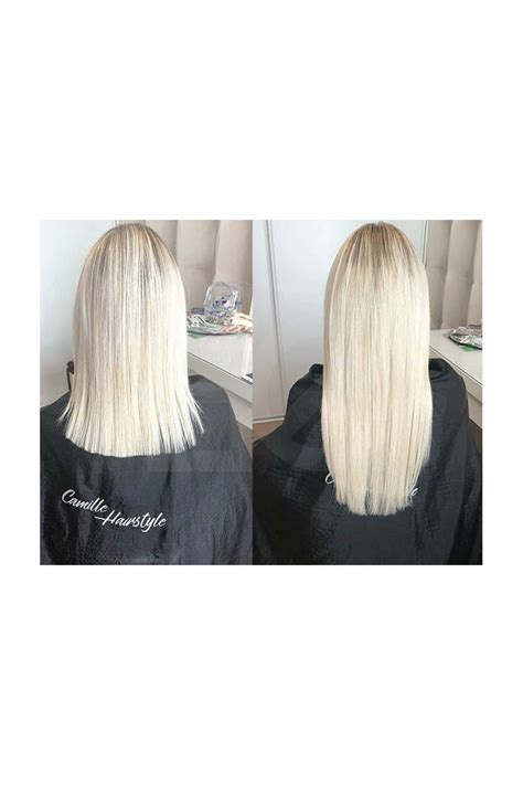 Micro Loop Hair Extensions 100 Human Hair N°613b Platinum Blonde