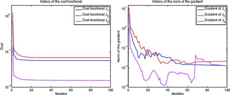 4 First Example Histories Of The Cost Functionals Left And The
