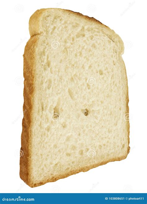 Rebanada Del Pan Solo Primer De La Tostada En Blanco Imagen De