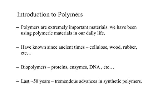 Introduction To Polymers Pptx