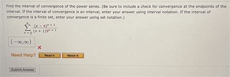 Solved Find The Interval Of Convergence Of The Power Series