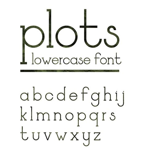 Free Lowercase Font Plots