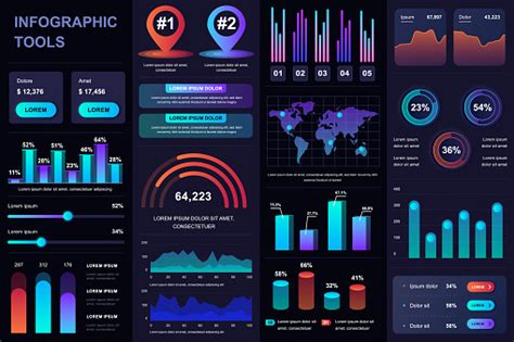 인포그래픽 Ui Ux Kit 요소를 번들로 묶습니다 다른 차트 다이어그램 워크플로우 순서도 타임라인 구성표 마케팅 아이콘 그래프 벤 다이어그램에 대한 스톡 벡터 아트 및