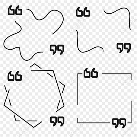인용 부호가있는 검은 색 대화 상자 말풍선 일러스트직사각형기하 Png 일러스트 무료 다운로드 Lovepik