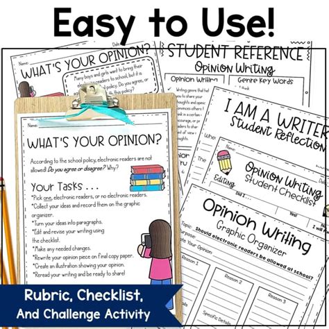 Opinion Writing Prompts Graphic Organizers Anchor Chart 3rd 4th Grade