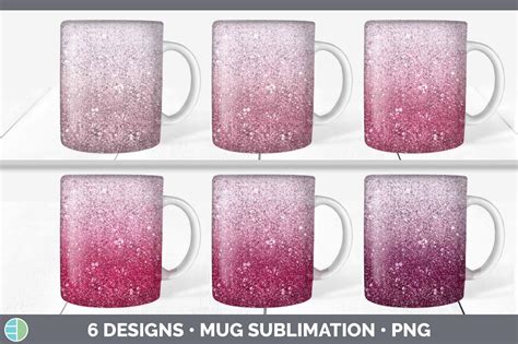 Glitter Ombre Pink Mug Wrap Sublimatio Graphic By Enliven Designs
