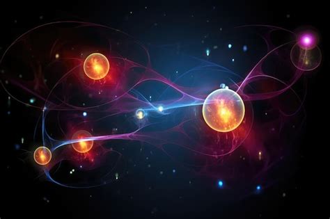 Premium Ai Image Quantum Entanglement Atomic Particles Concept