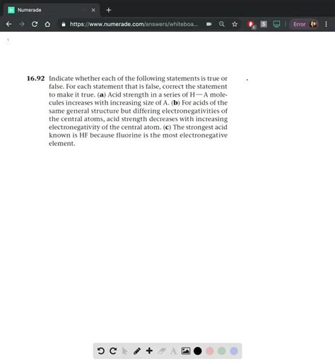 Solved Indicate Whether Each Of The Following Statements Is True Or False For Each Statement