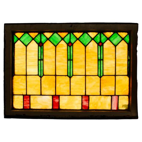 Art Nouveau Stained Glass Window 40 X 23 For Sale At 1stdibs