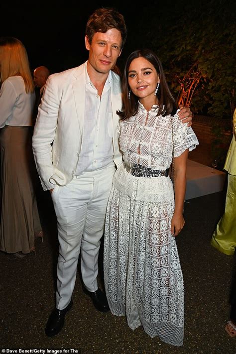 Jenna Coleman Looks Effortlessly Chic In A White Lace Dress As She
