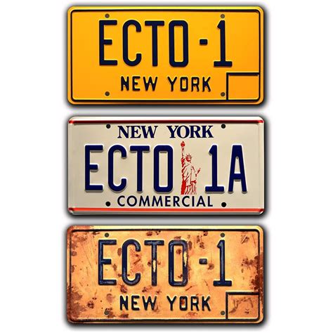 Ghostbusters Afterlife Ecto Metal Stamped License Plate Wall Decor