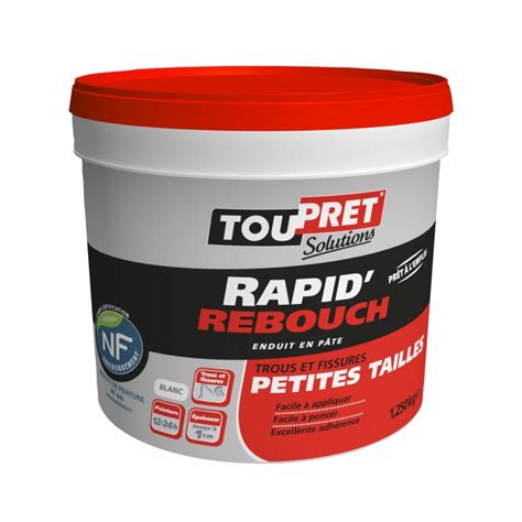 Enduit Rapid Rebouch en pâte blanc kg TOUPRET