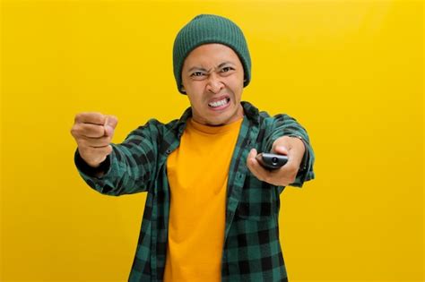 Premium Photo Angry Asian Man Appears Frustrated And Furious While