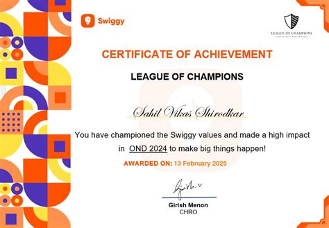 sahil shirodkar on linkedin swiggy leagueofchampions ond24 18