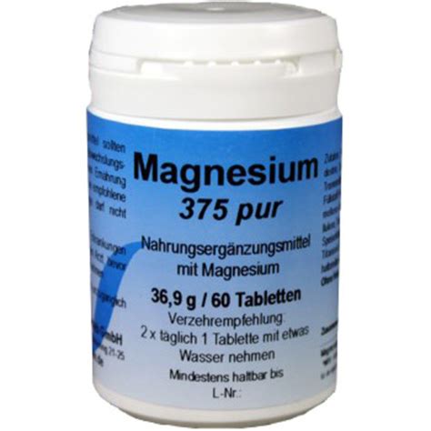Magnesium 375 pur Tabletten 60 St - Meine OnlineApo