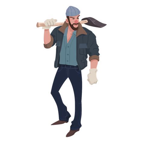 Lumberjack With Axe Character Png And Svg Design For T Shirts