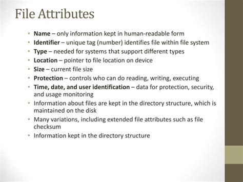 Operating System File System Interface PPT Operating Systems Computer Software And