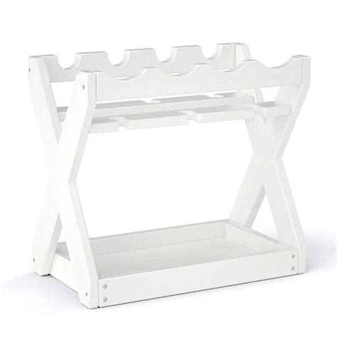 Epowp 4 Bottle White Hdpe Tabletop Wine Rack With Bottle Holder Lx D0102h9uxug The Home Depot