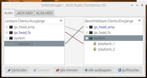 audio line in no sound while using jack and guitarix pi4 raspberry