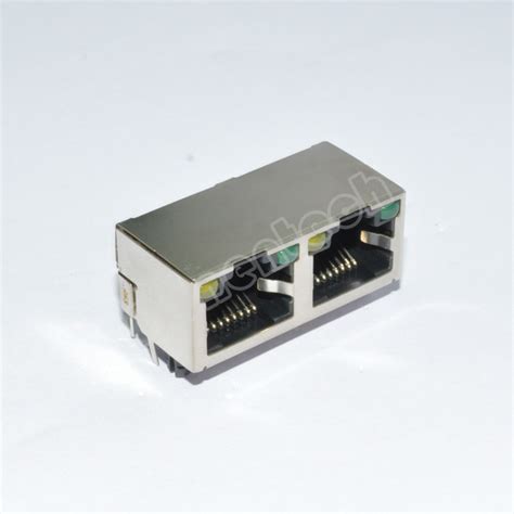 Denentech Rj45 8p8c Connector H13 10 1x2pin Led Rj45 Female Rj45 Socket Connector With Led