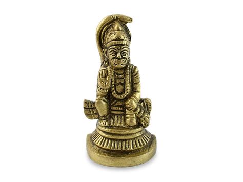 Kleine Mini Hanuman Statue sitzend mit Abhaya Mudra 5,6 cm