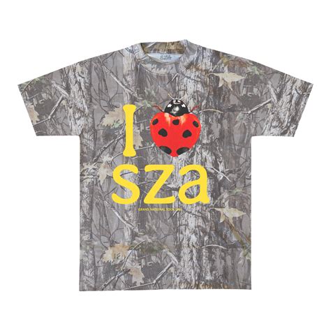 I Heart Sza Camo Tee Light Wash Sza Official Store