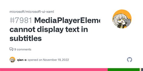 Mediaplayerelement Cannot Display Text In Subtitles · Issue 7981