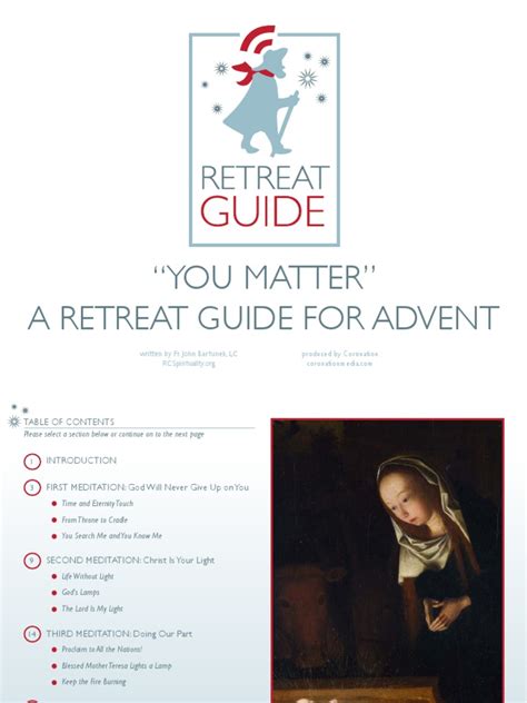 Advent Retreat Guide Pdf Jesus Glory Religion