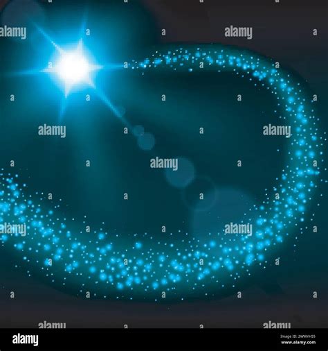 Blue Particle Trail Background Vector Illustration Stock Vector Image